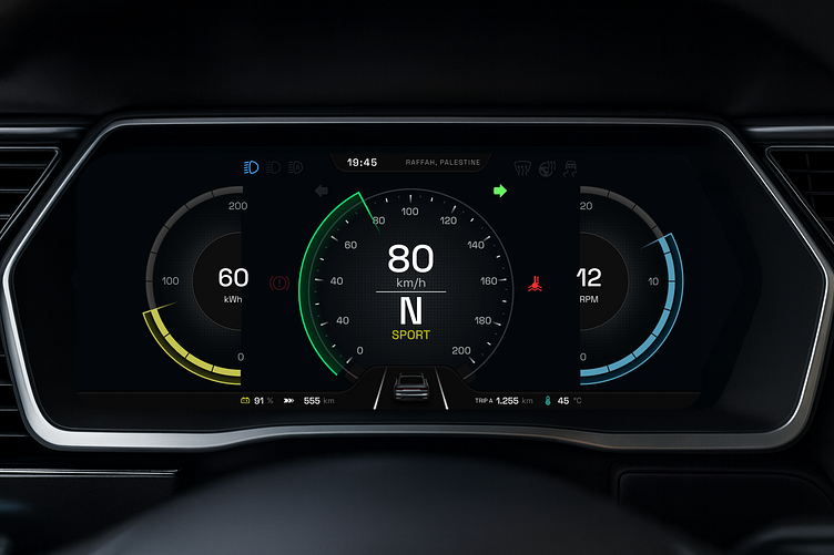 Car Instrument UI by Dylan Hidaytama I for SLAB Design Studio on Dribbble