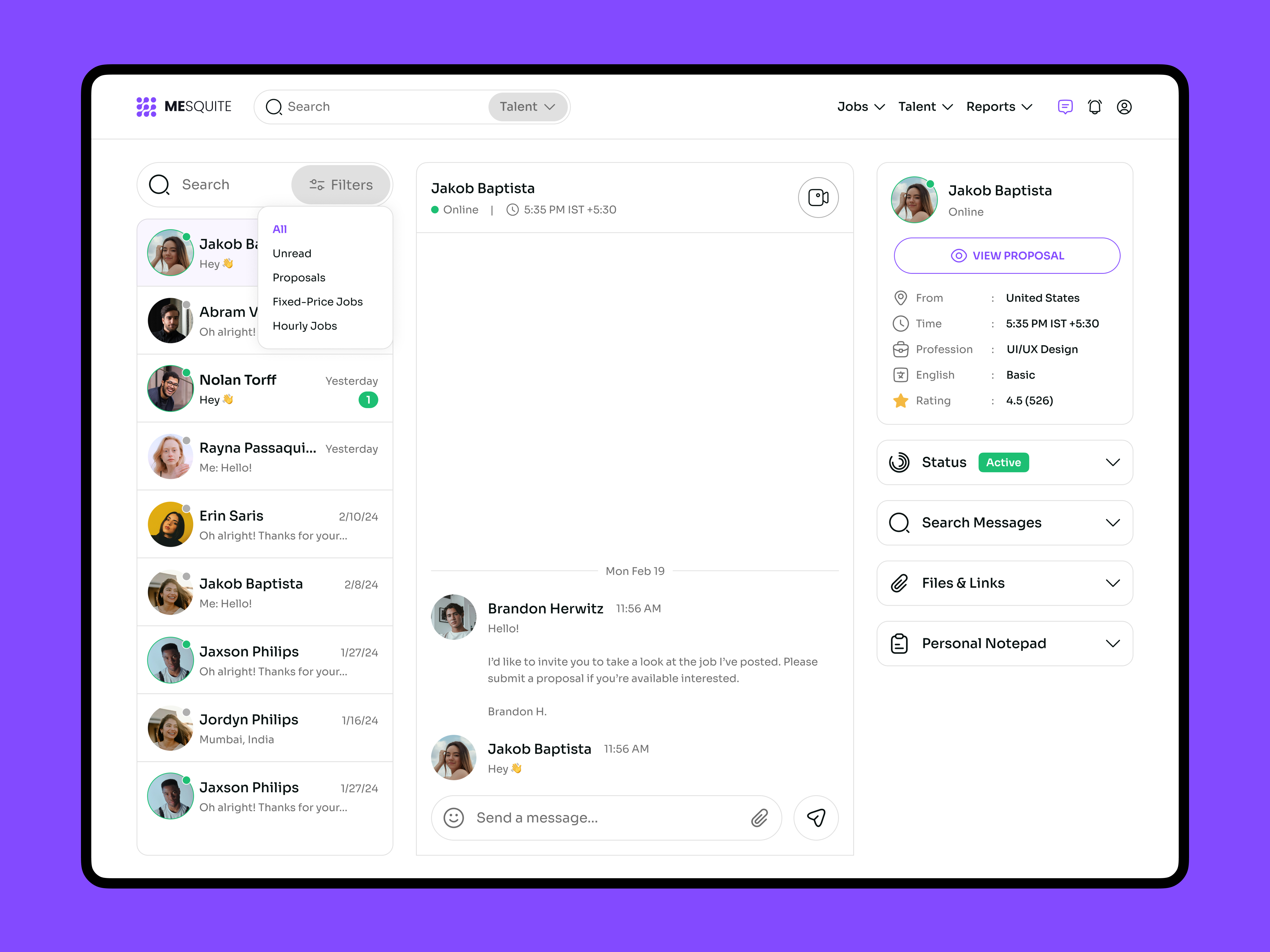Modern Messaging Dashboard UI by Hetvi Gujarati on Dribbble