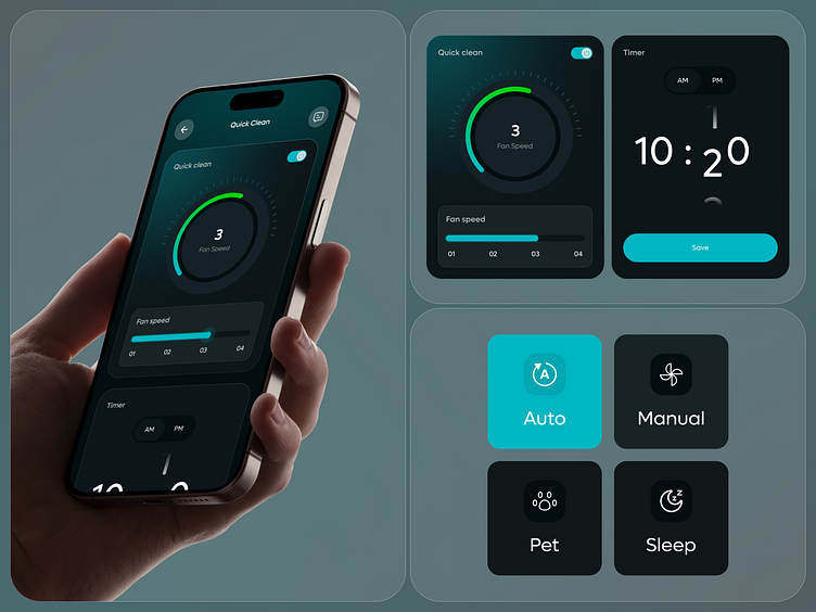 Air purifier mobile app by GM SHAMIM on Dribbble