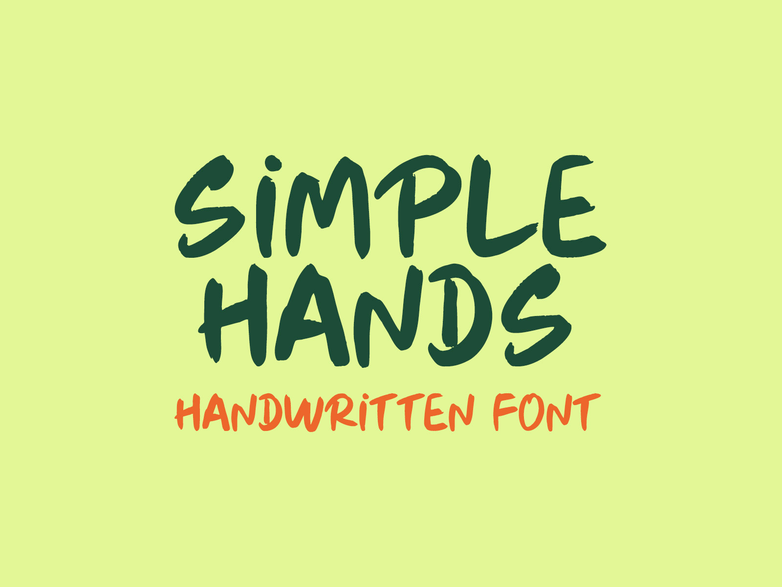 Simple Hands: Handwritten font by Graphicsfuel on Dribbble