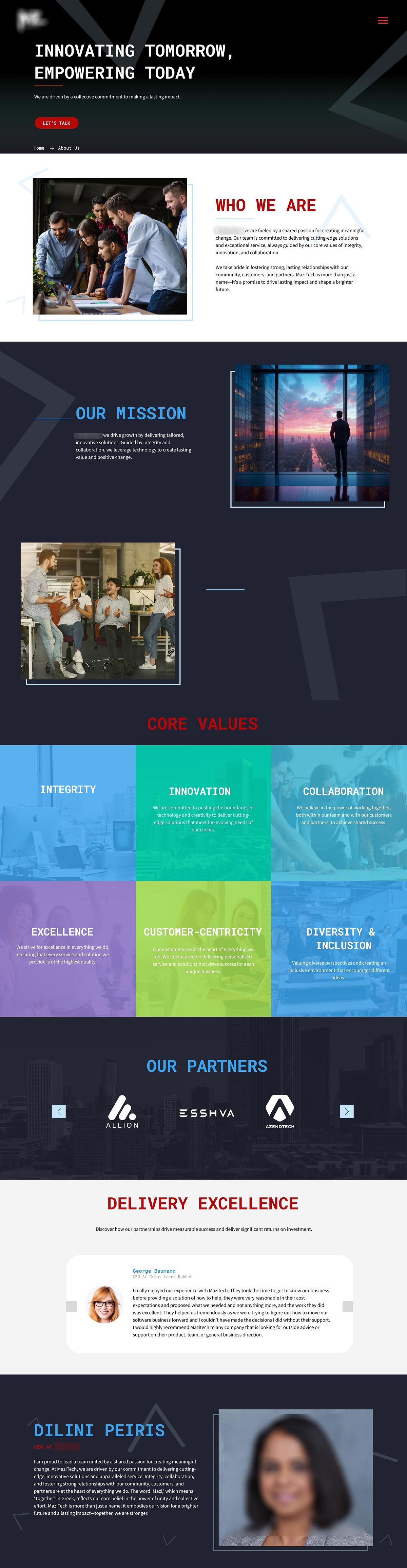Modern website template by Naveen Ranaweera on Dribbble