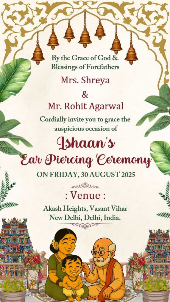 Designing the Perfect Creative Ear Piercing Ceremony Invitation by ...