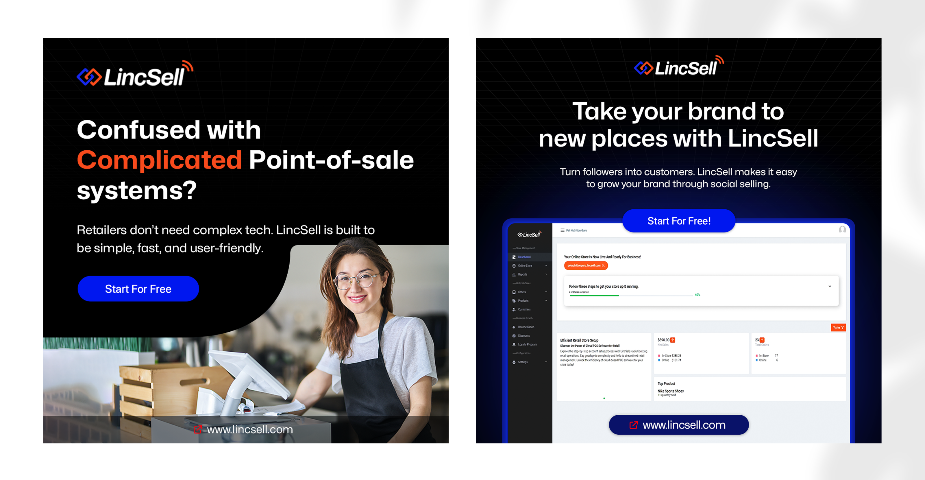 SaaS Social Media Posts for LincSell by Hammad Baig on Dribbble
