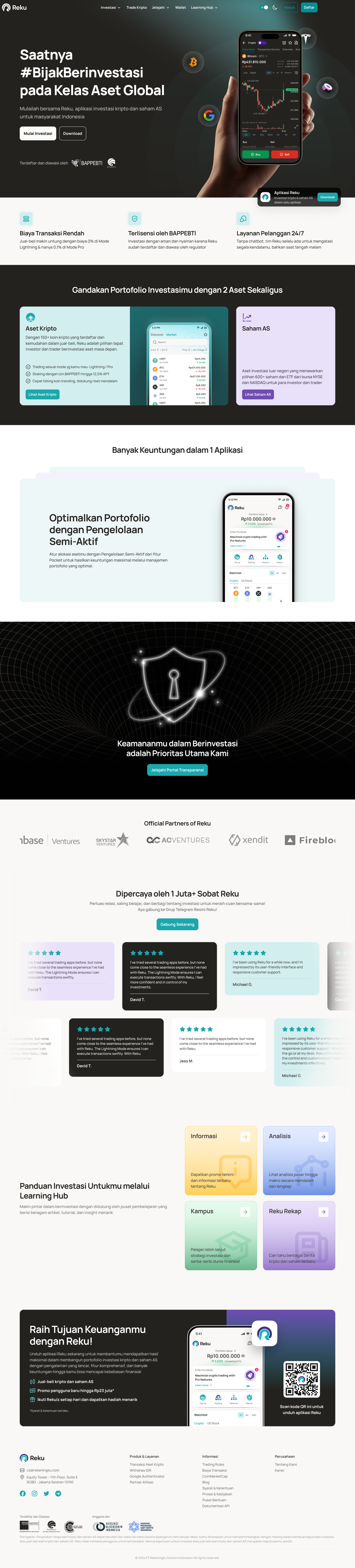 Reku - Cryptocurrency landing page design by Backswitch on Dribbble
