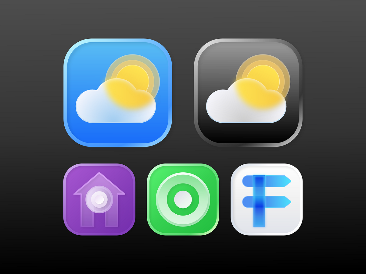Modern Liquid Glass App Icons – iOS 26 Style by Design_Planet on Dribbble