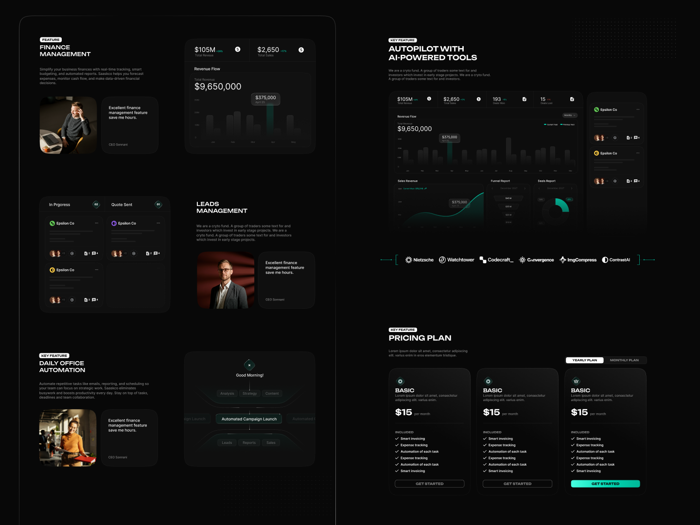 Taskco - AI SAAS Webflow Template by Iconic Graphics on Dribbble