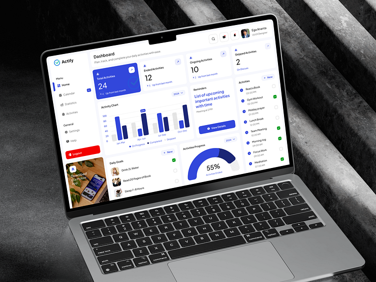 Actify - Activities Dashboard by Chrisnanda Ega for Rukous. on Dribbble