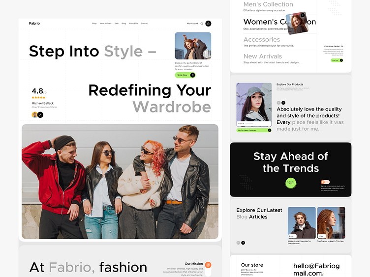 Fabrio – Fashion eCommerce Website by Mihir ghosh on Dribbble