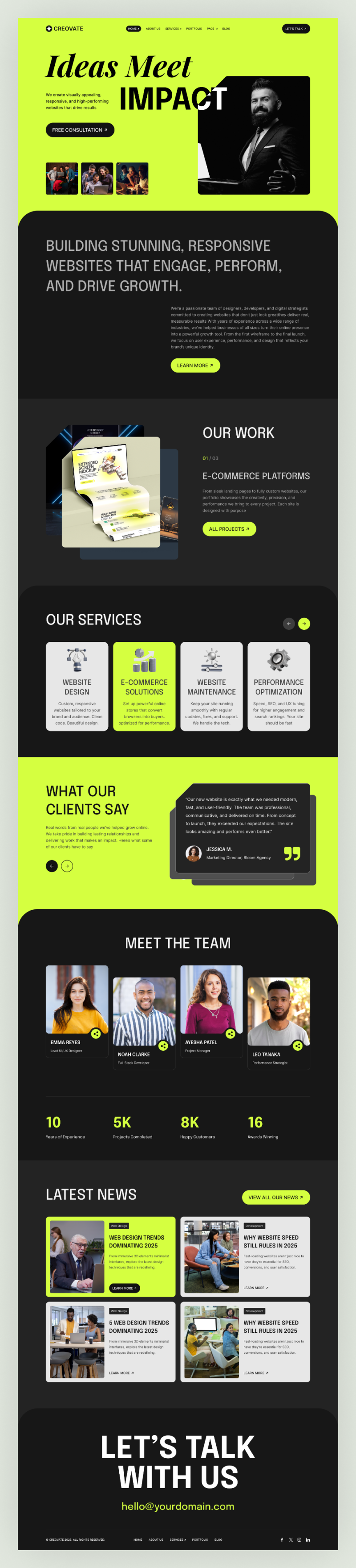 Modern & Creative Digital Agency Website – Home Page Design by Peno Web ...