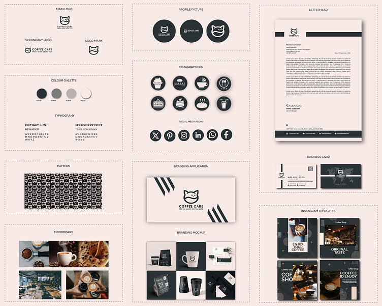 Coffee Shop Logo|Brand kit design|Brand book Logo Design by Designer ...