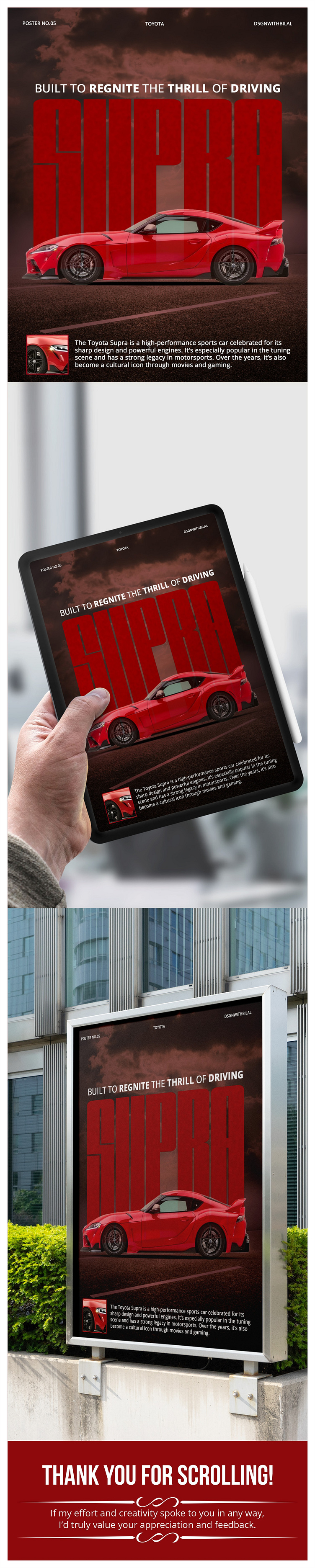 Supra Poster Design by Bilal Shaikh on Dribbble