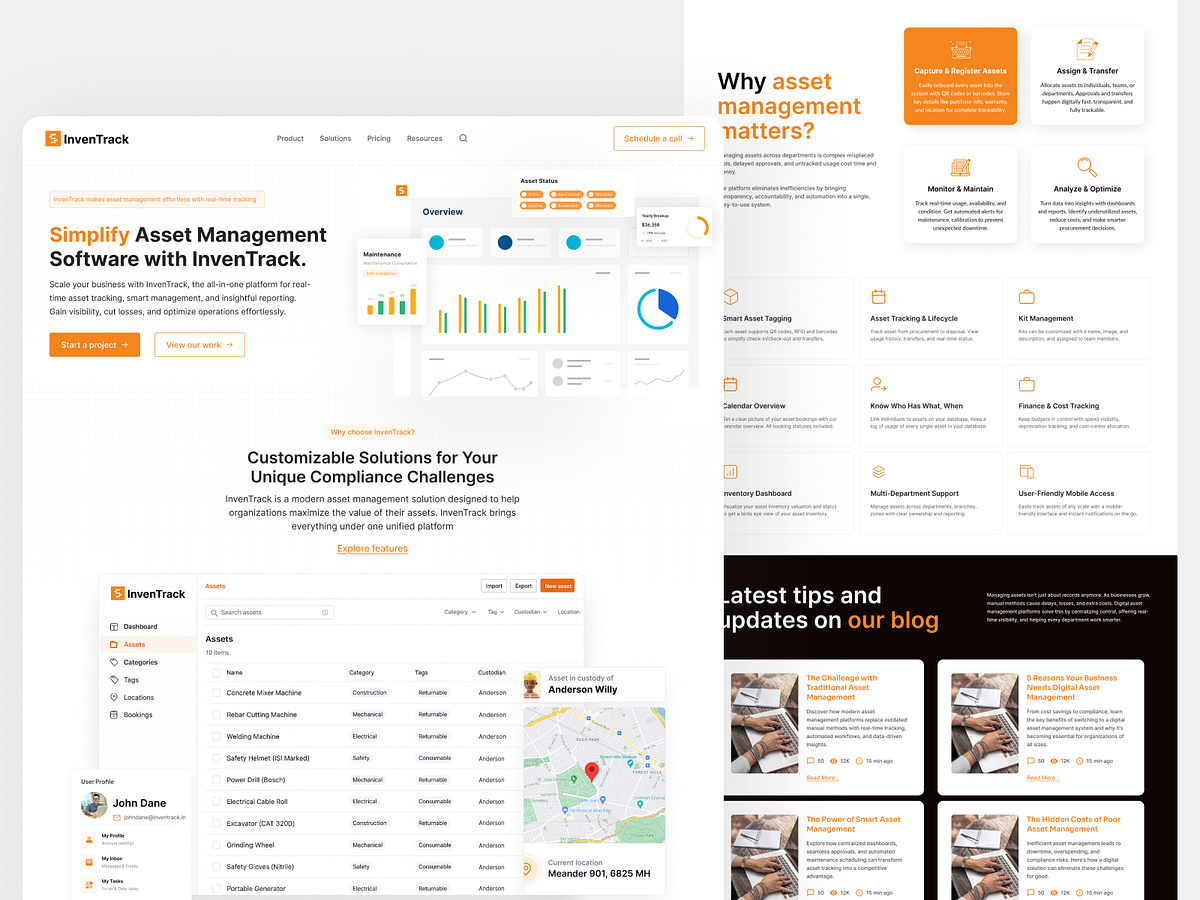 Asset Management Web-App by Skanda T on Dribbble