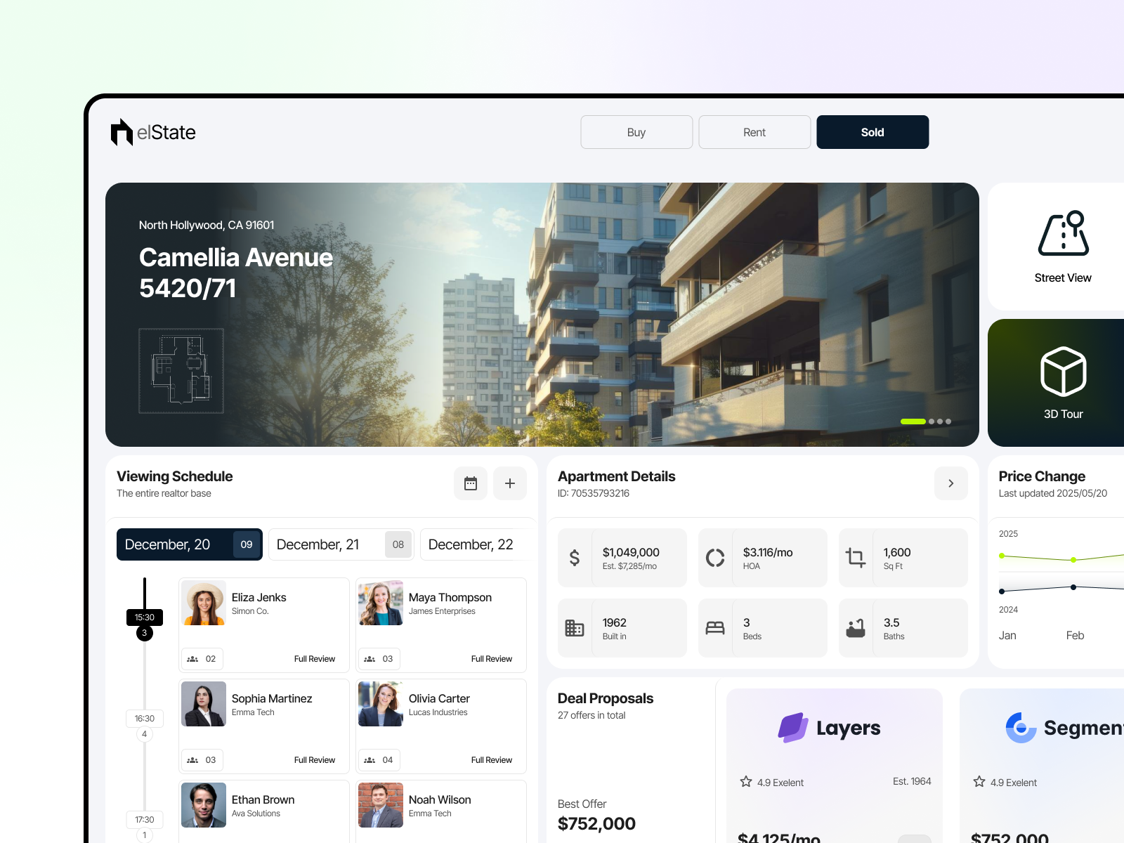 Elstate - Data Driven Property Management SaaS Dashboard by Asiq M. for Netro Systems on Dribbble
