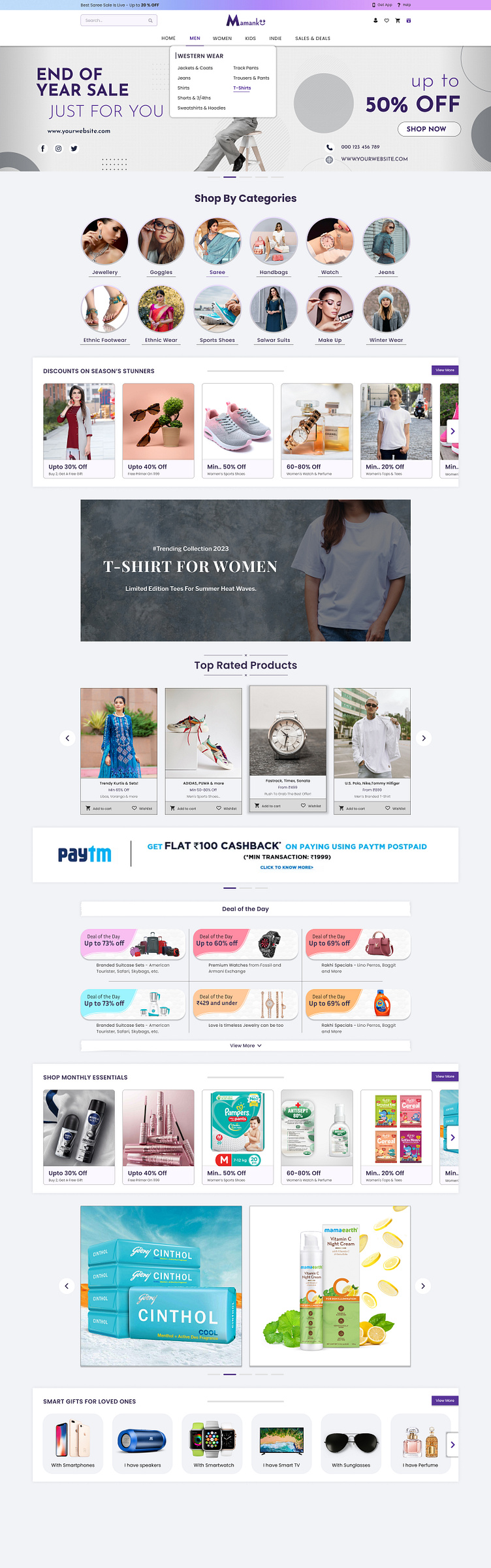 E-Commerce Website UI Design | Modern & Responsive by Rutvik Butani on ...