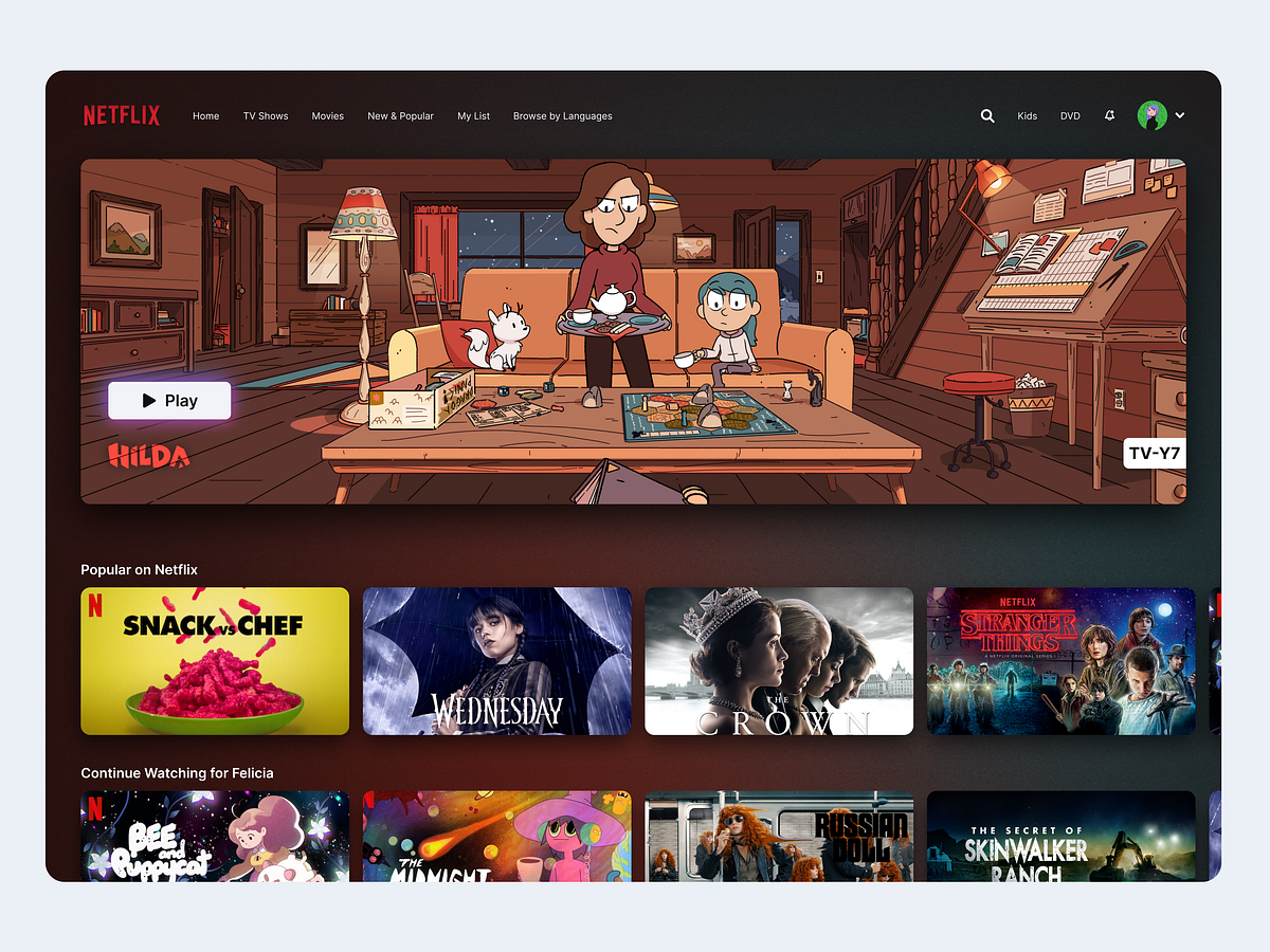 Browse thousands of Netflix images for design inspiration | Dribbble
