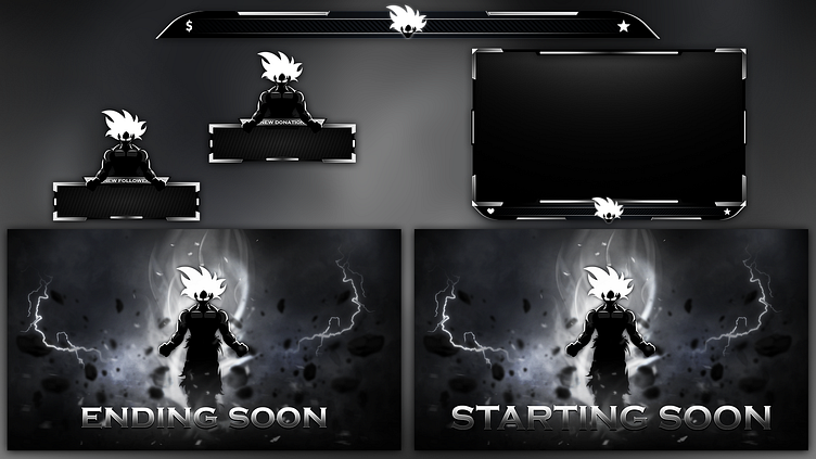 Goku Twitch Overlay Pack by Twitch Buddies on Dribbble