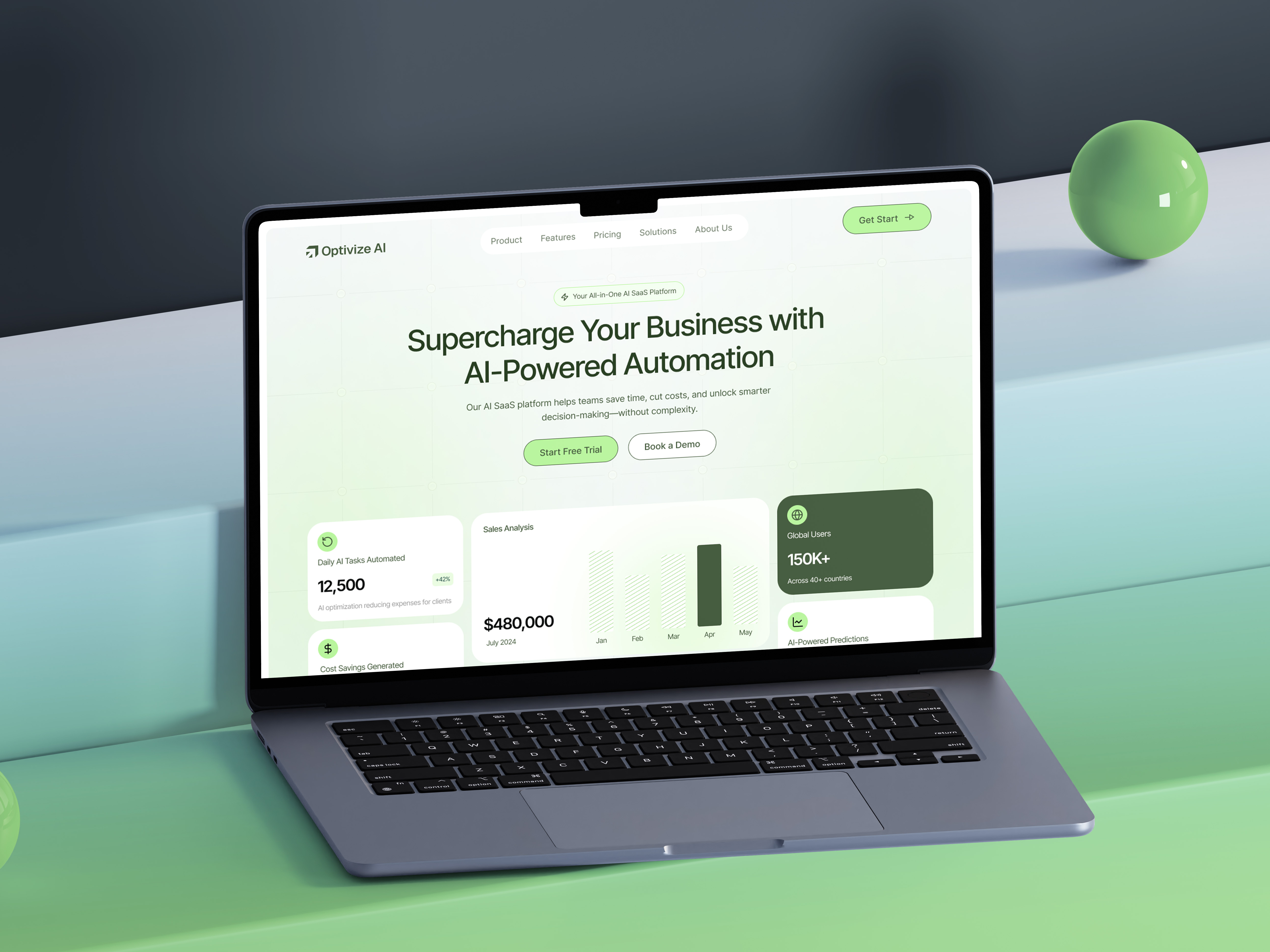 AI SaaS Landing Page for Automation Platform - Saas Website by Jabel ...