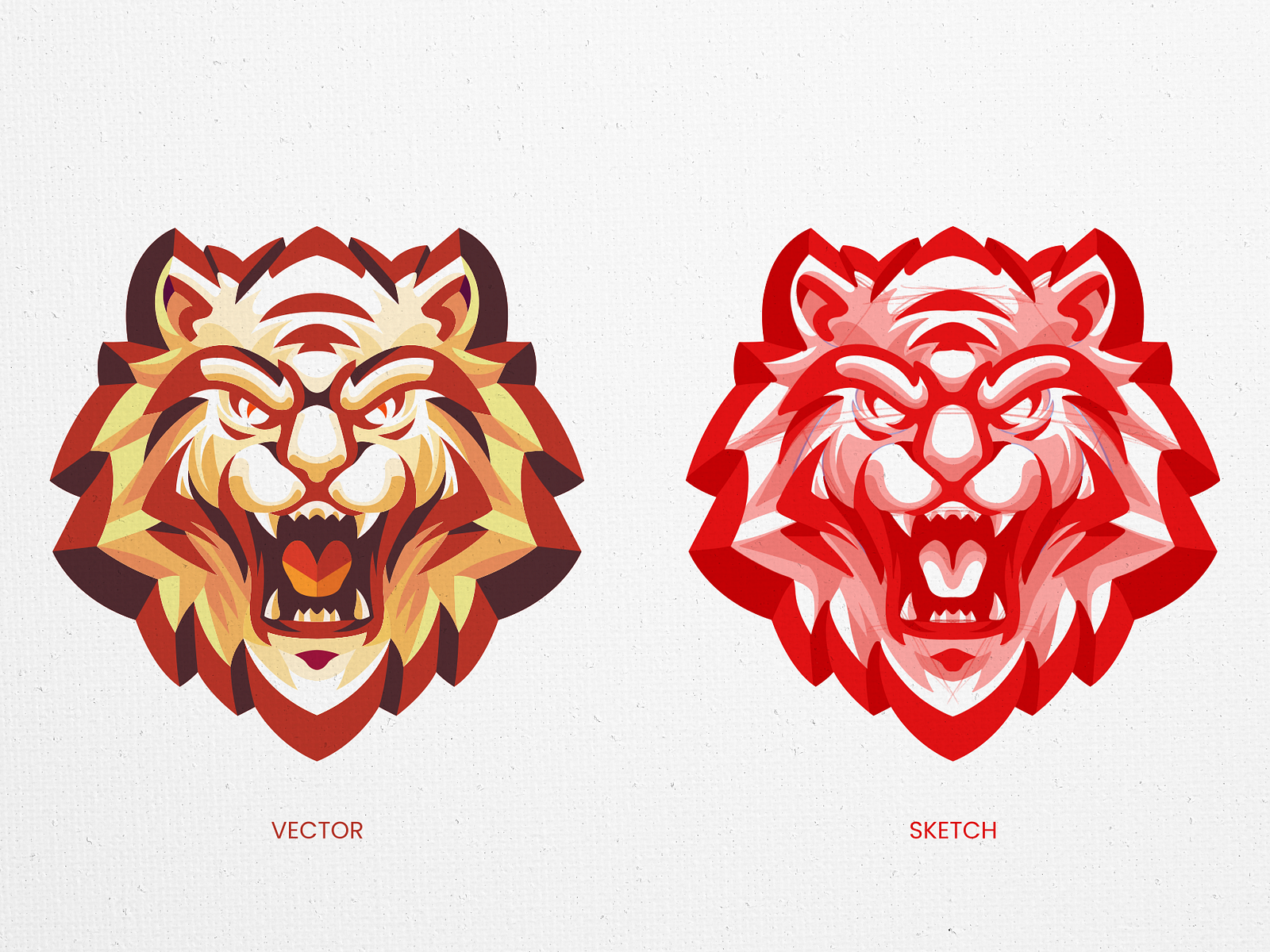 Tiger Head Logo Designs by Bykha on Dribbble