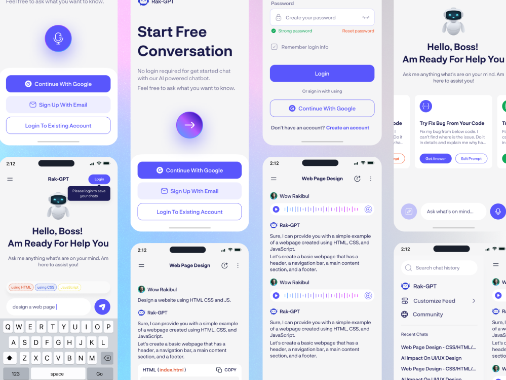 AI CHATBOT UI by ICode49 Technolabs on Dribbble