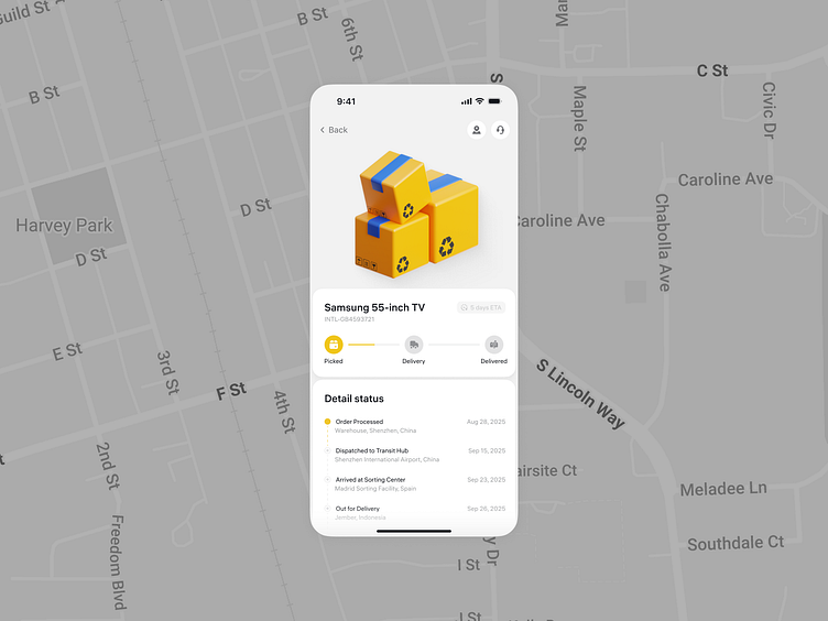 Delivery Tracking Mobile App UI by RakimovBulat on Dribbble