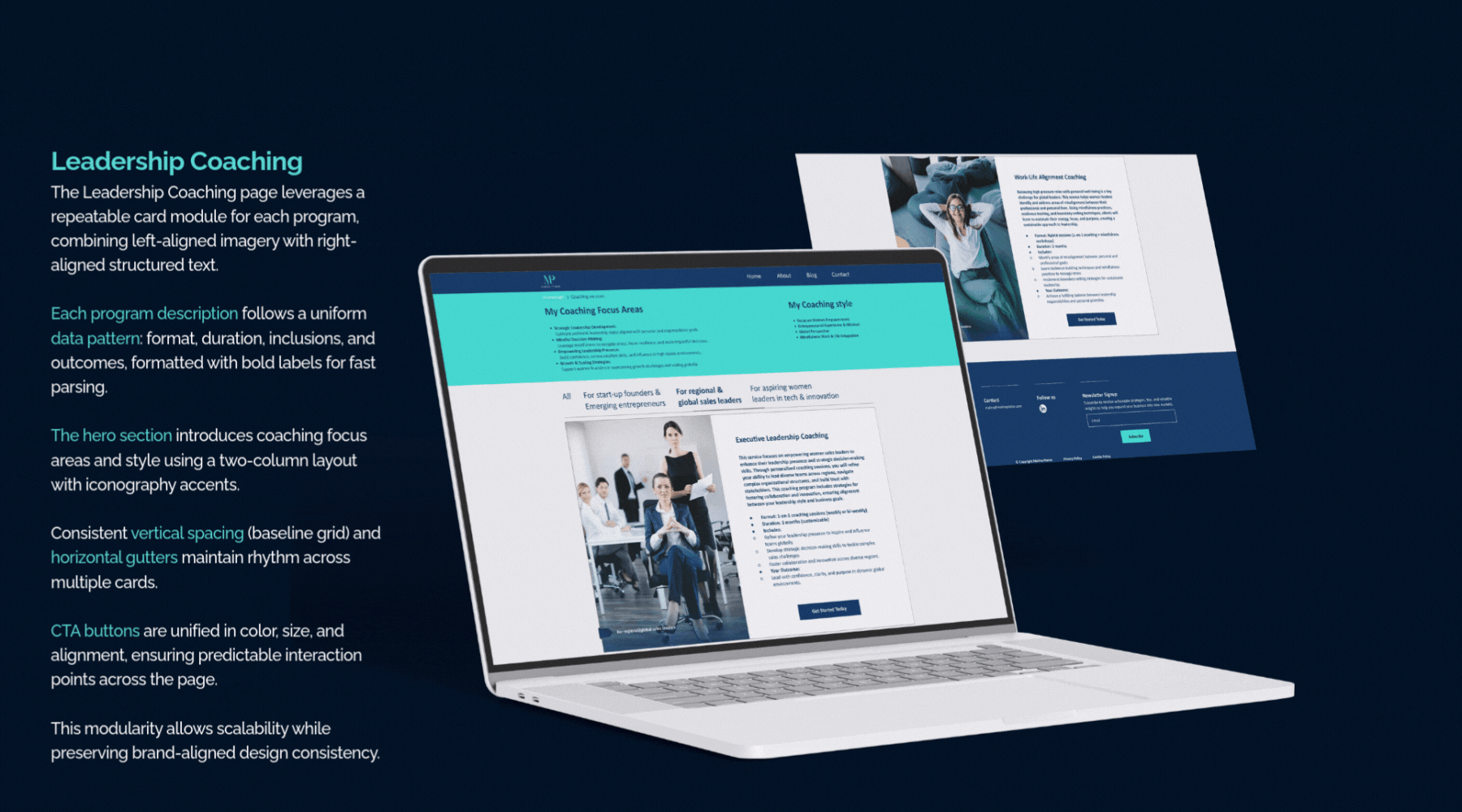 Responsive Website Redesign: UI for Advisory & Coaching Services by ...