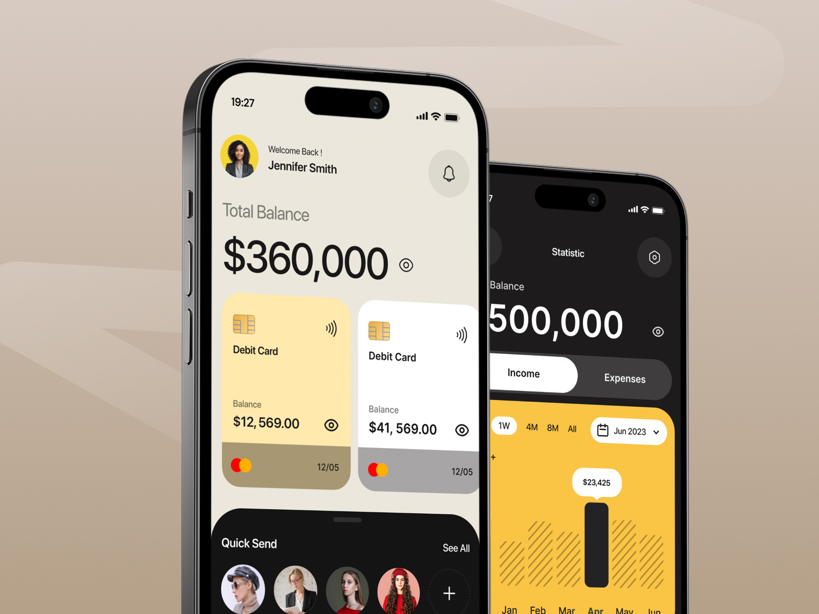 Finance mobile application ui design by Roohi Koohi on Dribbble
