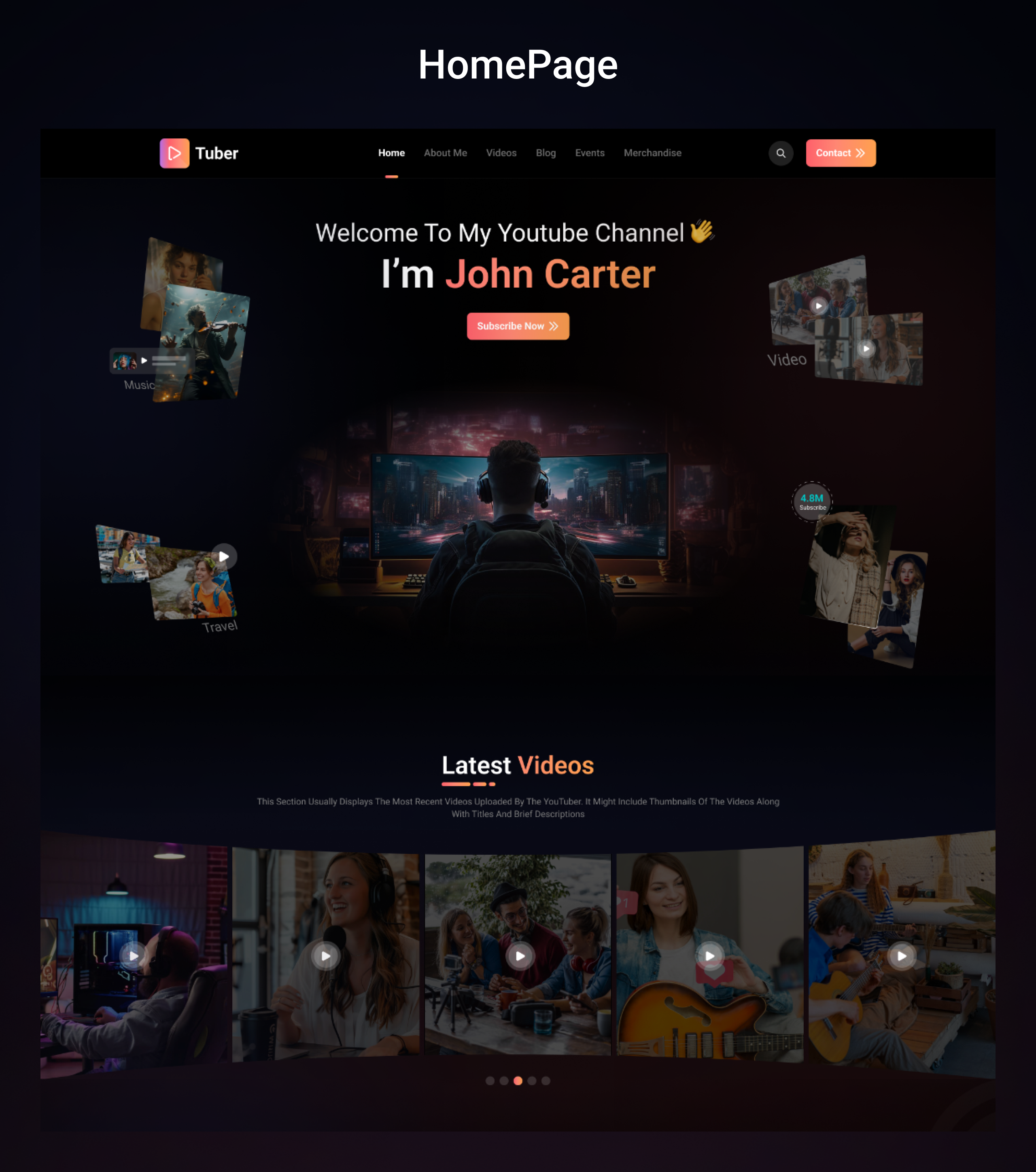 Youtube UI designs, themes, templates and downloadable graphic elements ...