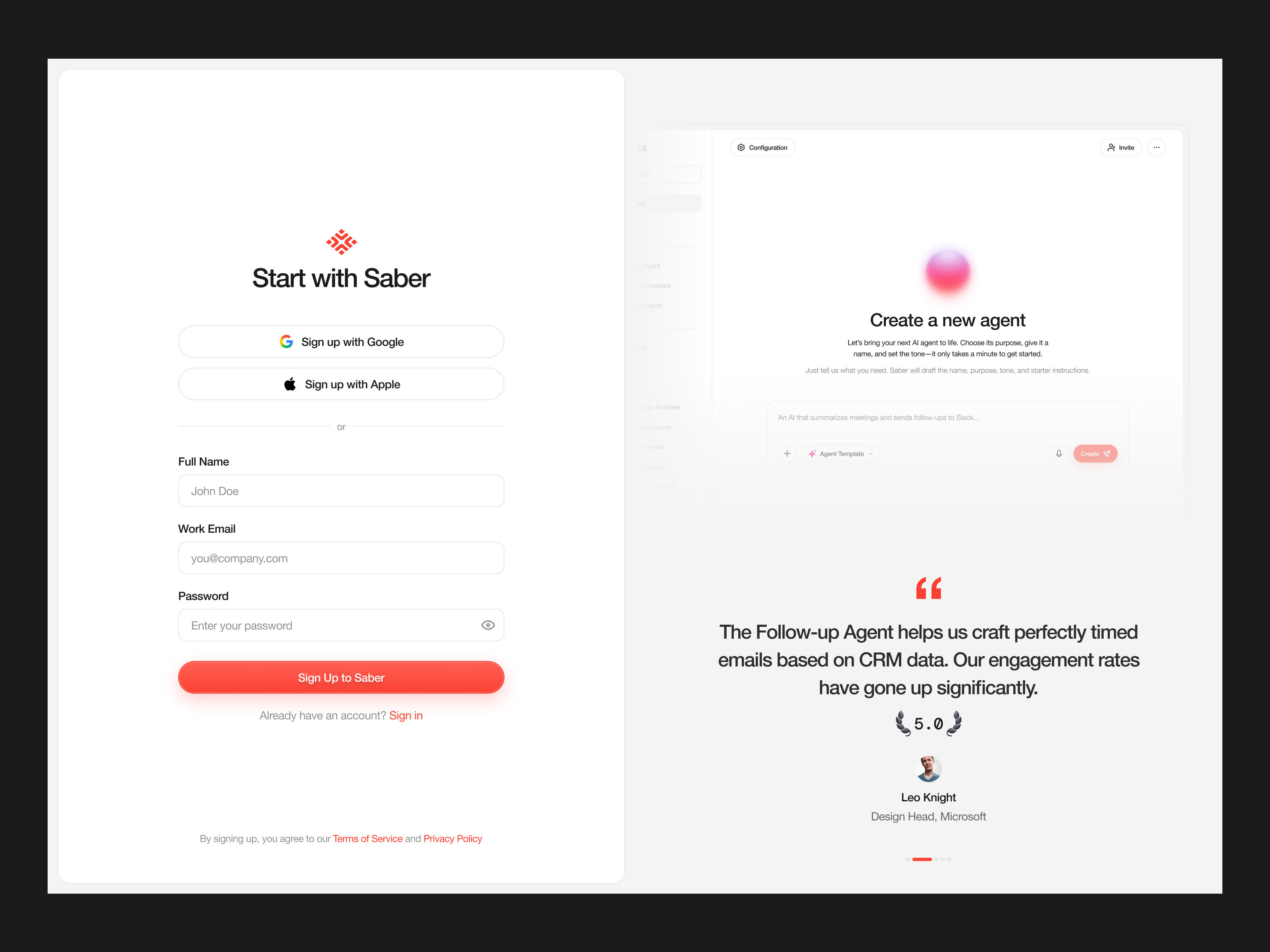 Saber - Login & Sign Up by Barly Design for Uxerflow on Dribbble