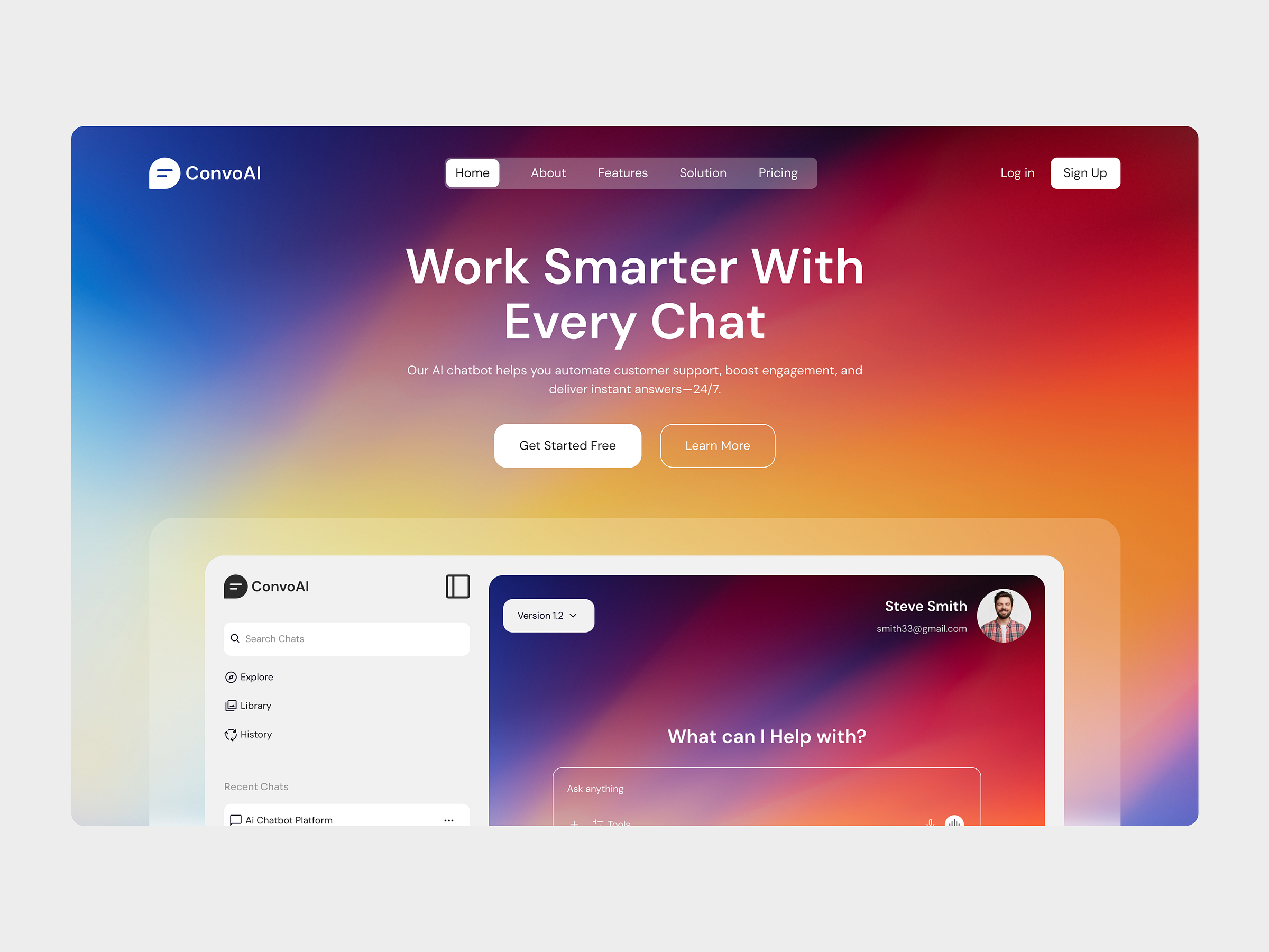AI Chatbot Landing Page by Md.Saymujjaman Shakil on Dribbble
