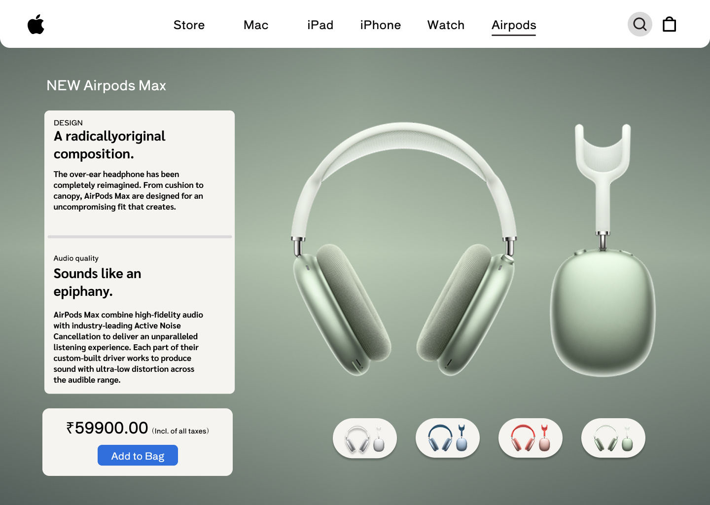 AirPods Max - UI Concept: Simple and direct. by Atharva Magar on Dribbble