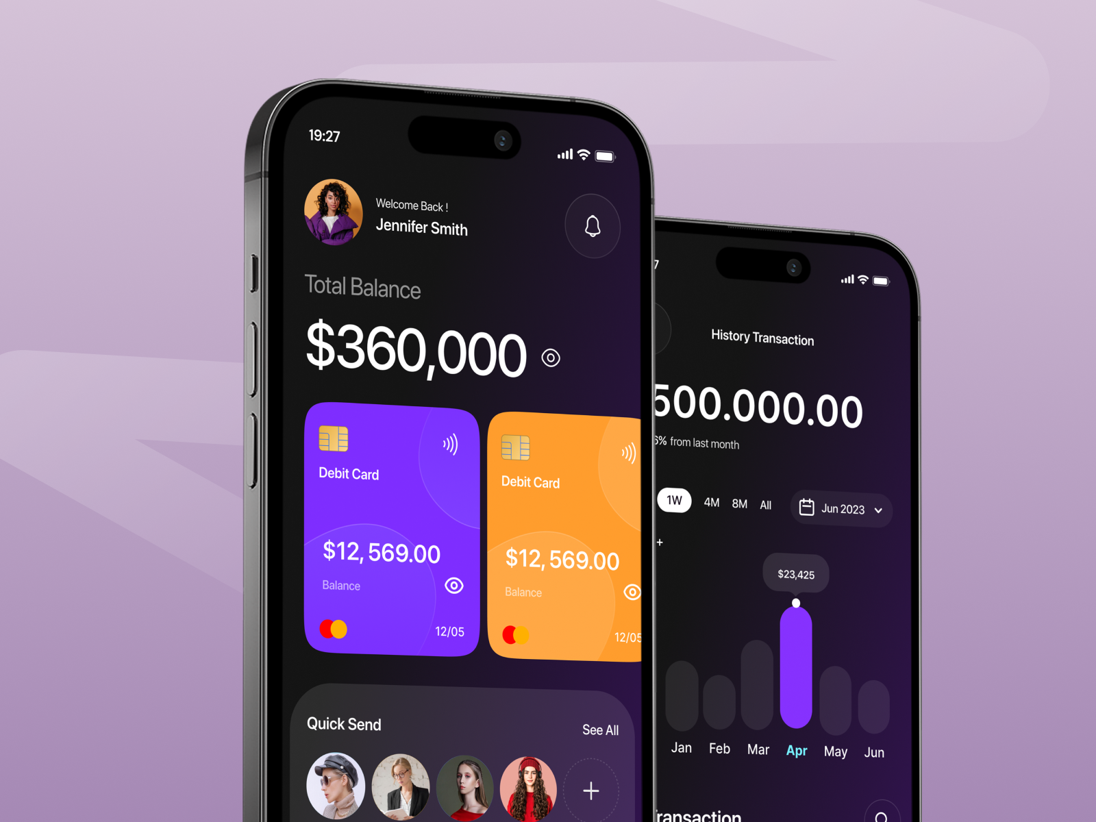 Finance mobile application ui design by Roohi Koohi on Dribbble