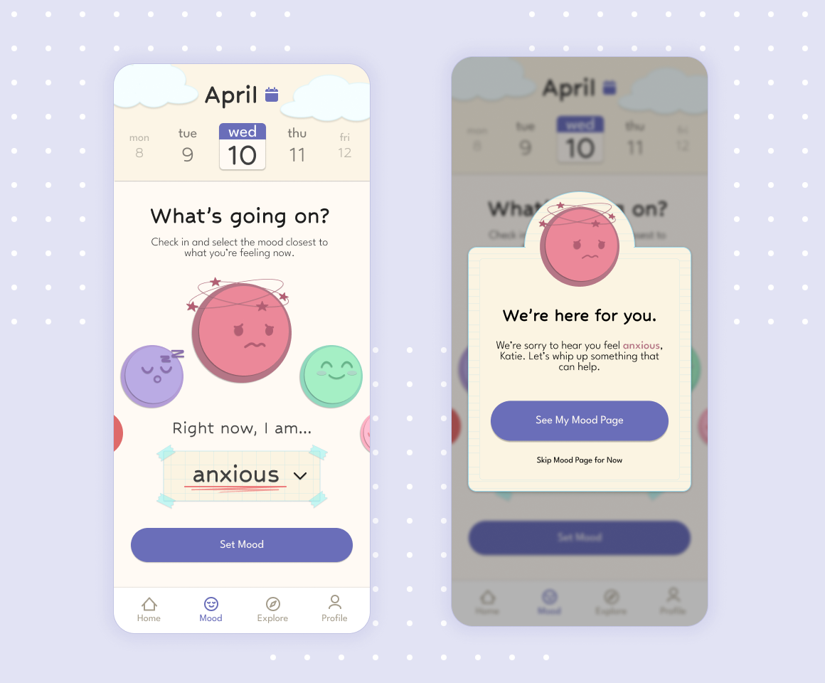 Mood-Tracking Meditation App by Marta Lakomy on Dribbble