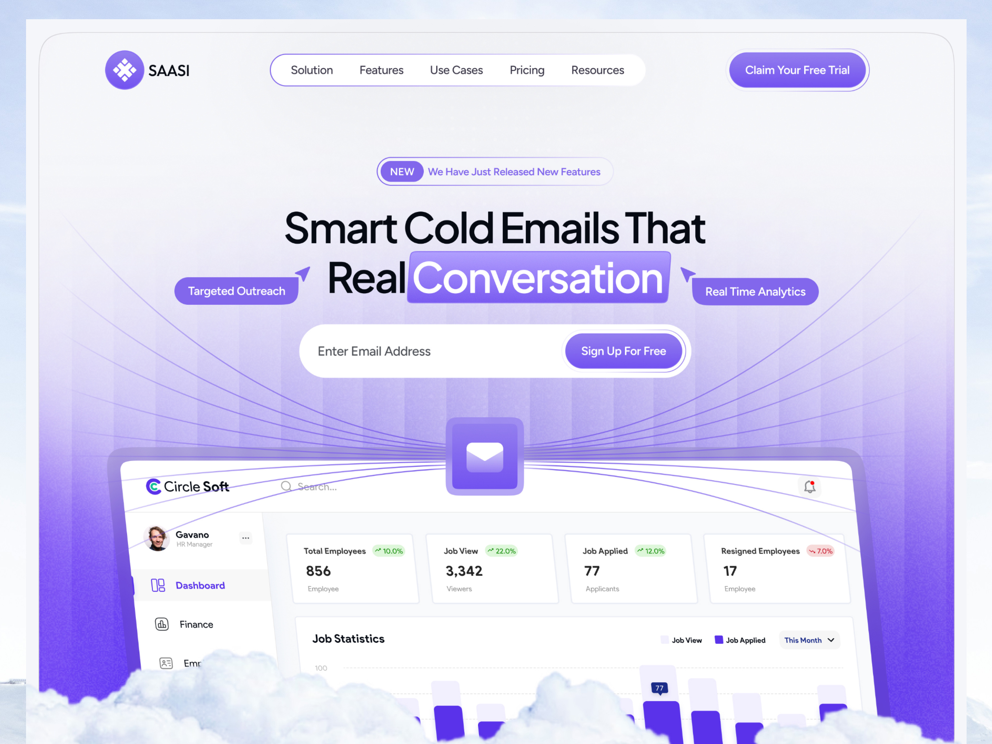 Cold Email Software- SAAS Landing Page by FleexStudio | Web Design ...