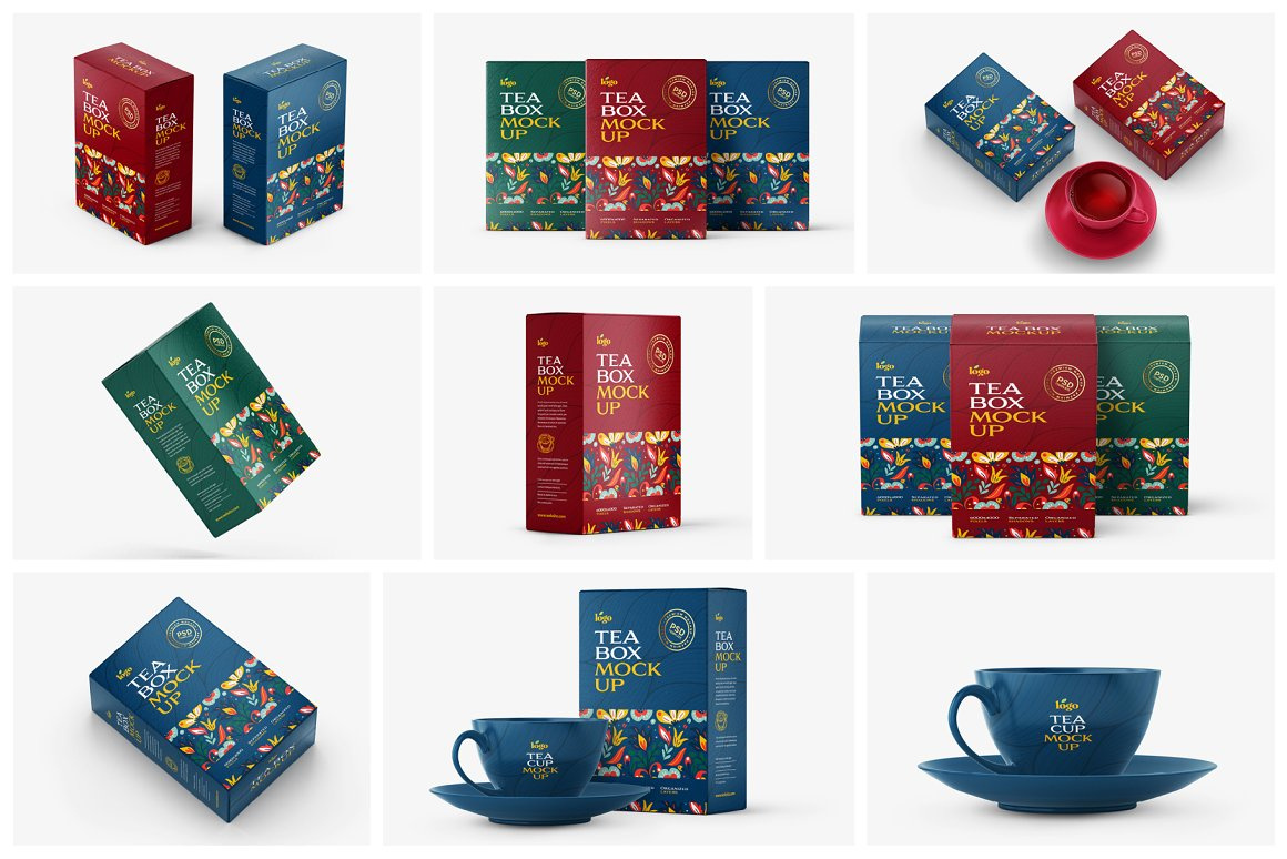 Tea Box Packaging Mockup Set by Theodore Jon on Dribbble