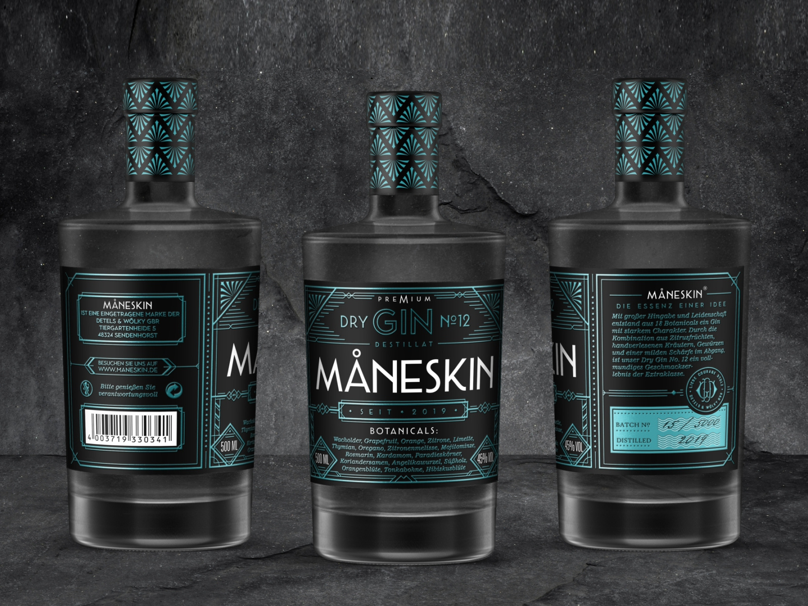 Gin packaging design. Label in art deco style by Hamster & Hammer on ...