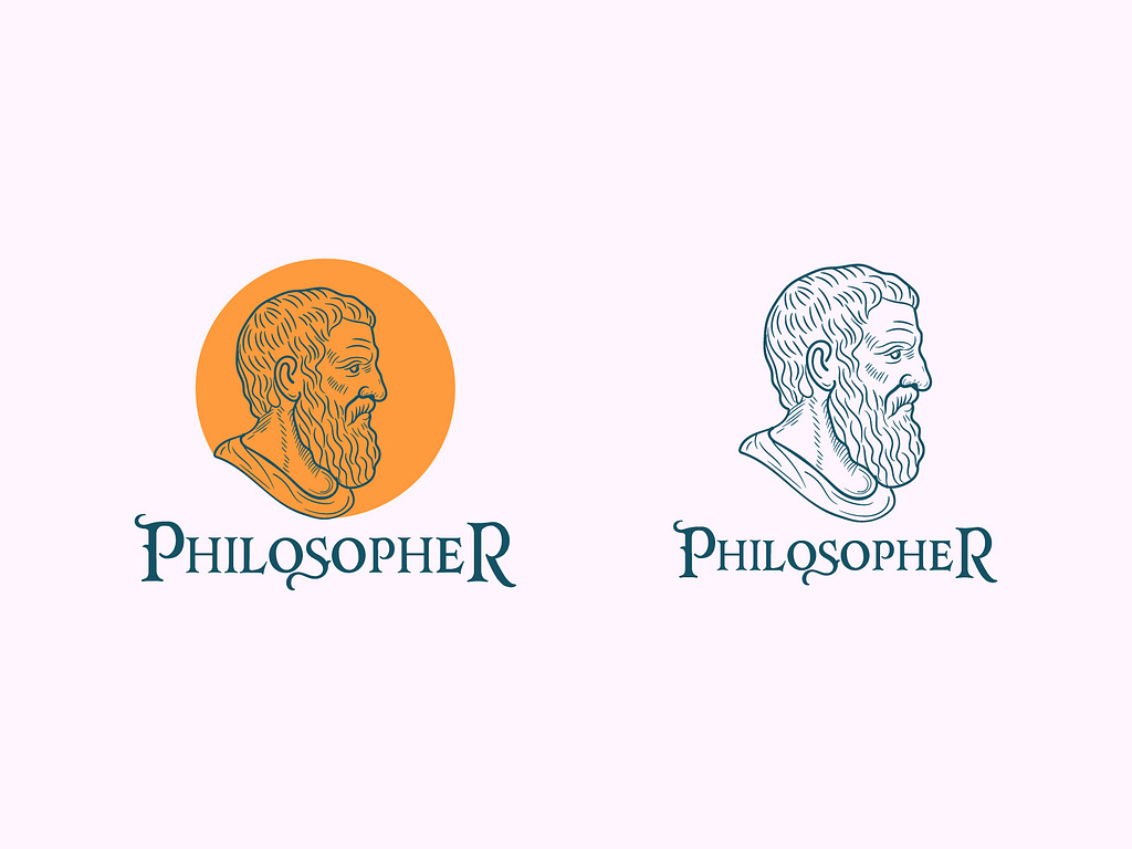 Philosopher hand drawn logo by Md Rasedul Jamal on Dribbble