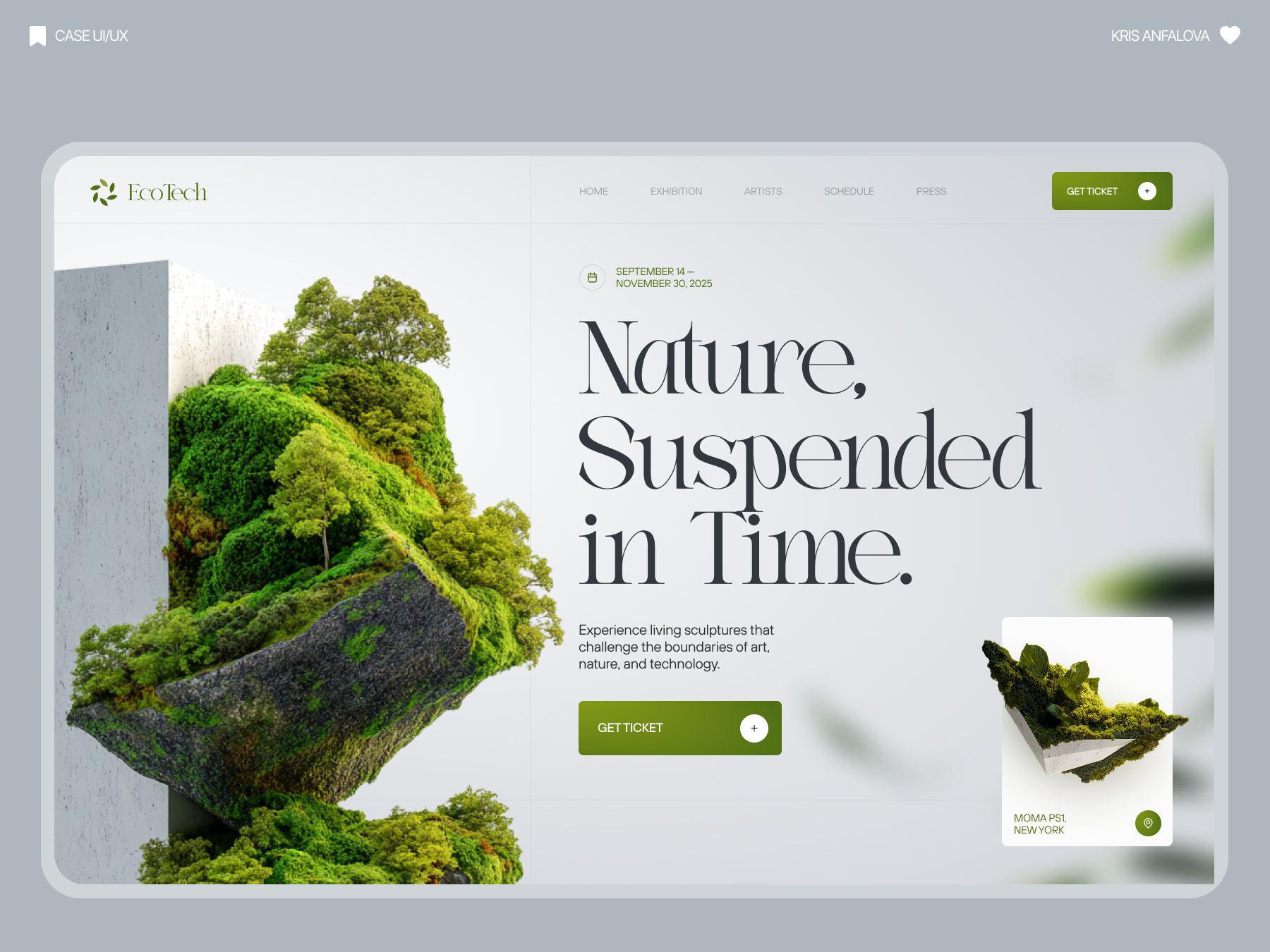 EcoTech Exhibition Landing Page – Nature UI/UX Design by Kris Anfalova ...