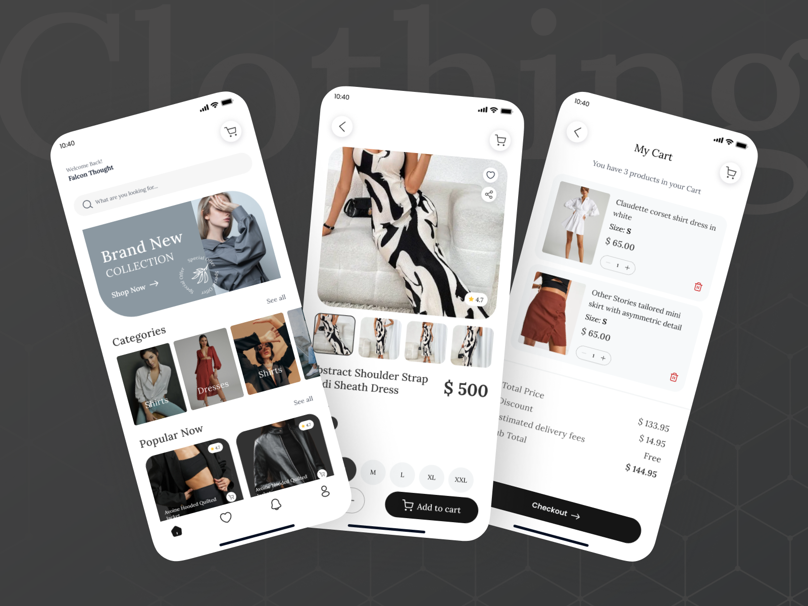 Clothing E-Commerce App UI Design by Xceptive Solutions LLP on Dribbble