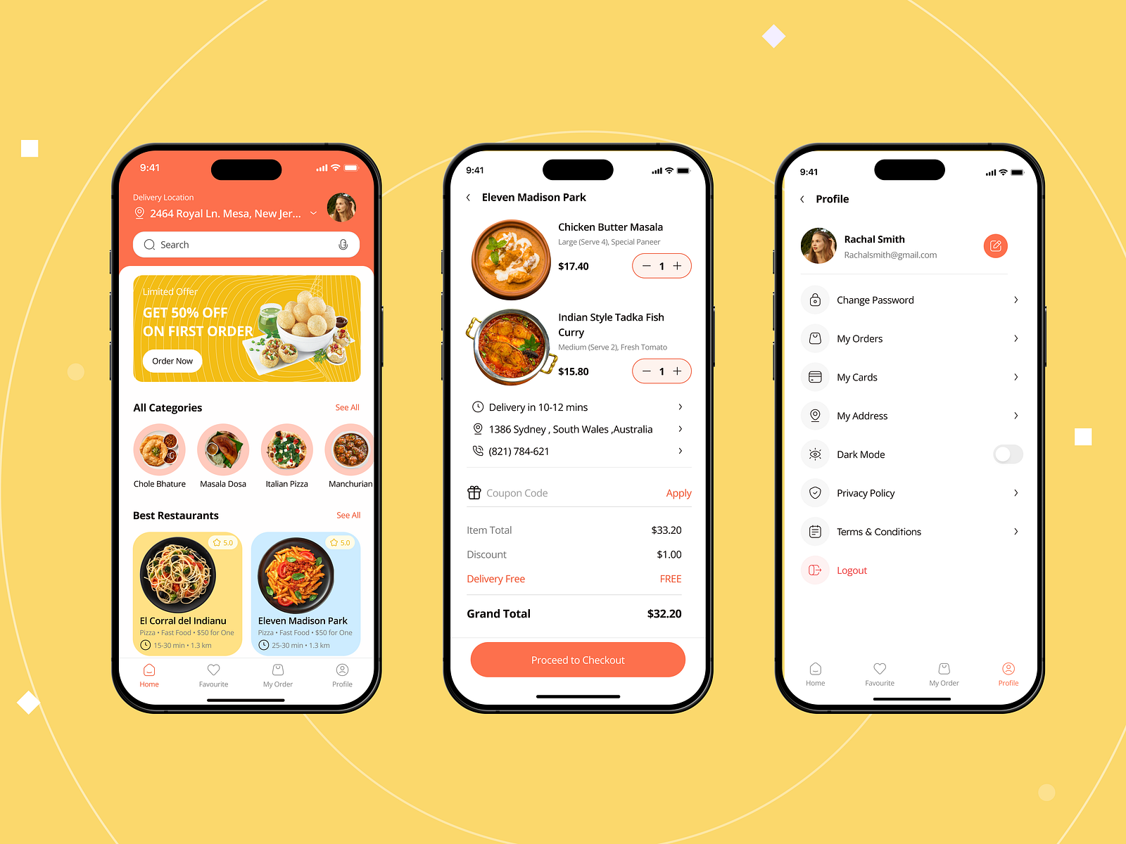 Dine Dash (Food Delivery App) by Tushar on Dribbble