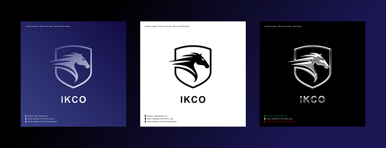 Futuristic Angular + Motion Lines Logo - IKCO Iran Khodro Co by Mr Taj on Dribbble