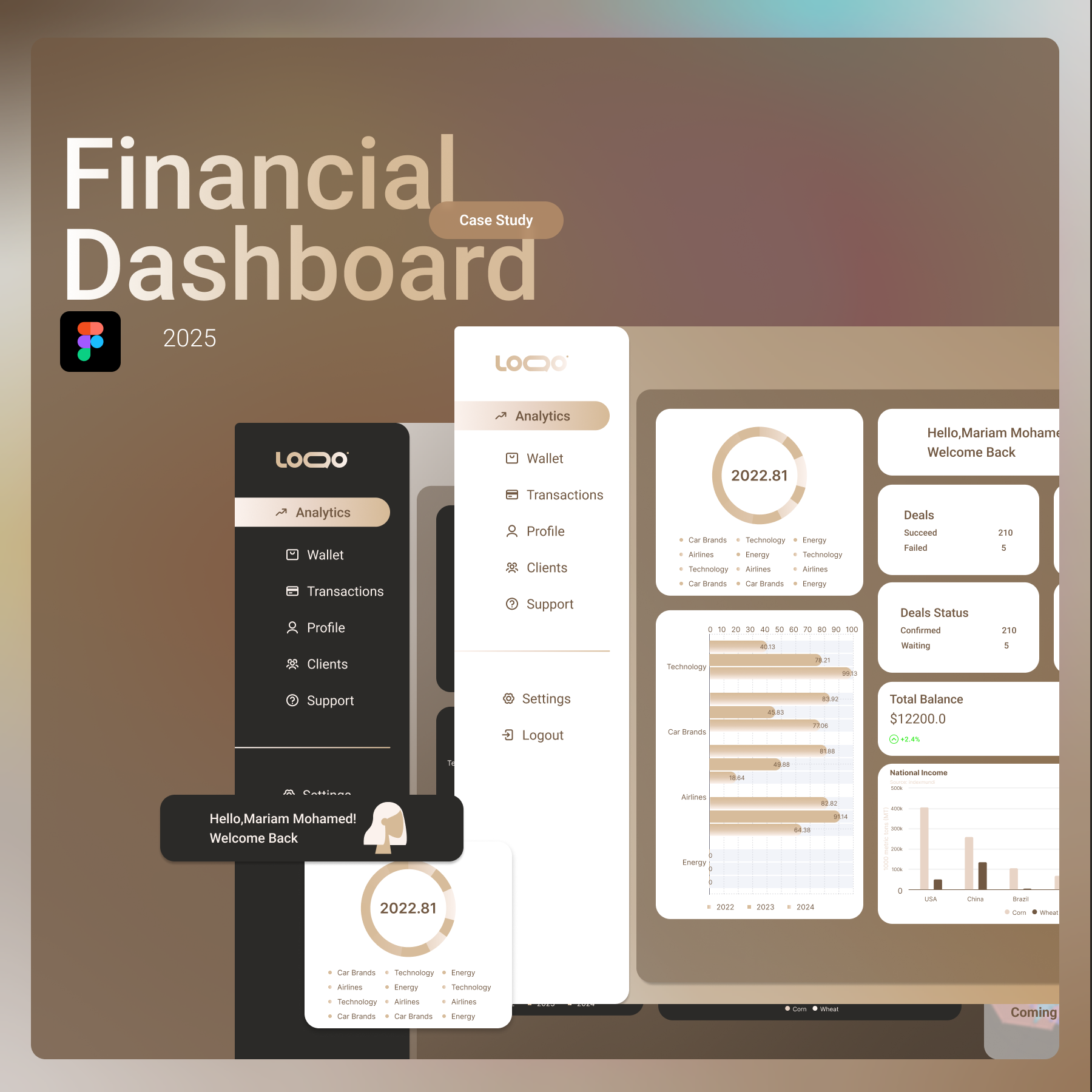 Financial Dashboard Case Study by Mariam Rashad on Dribbble