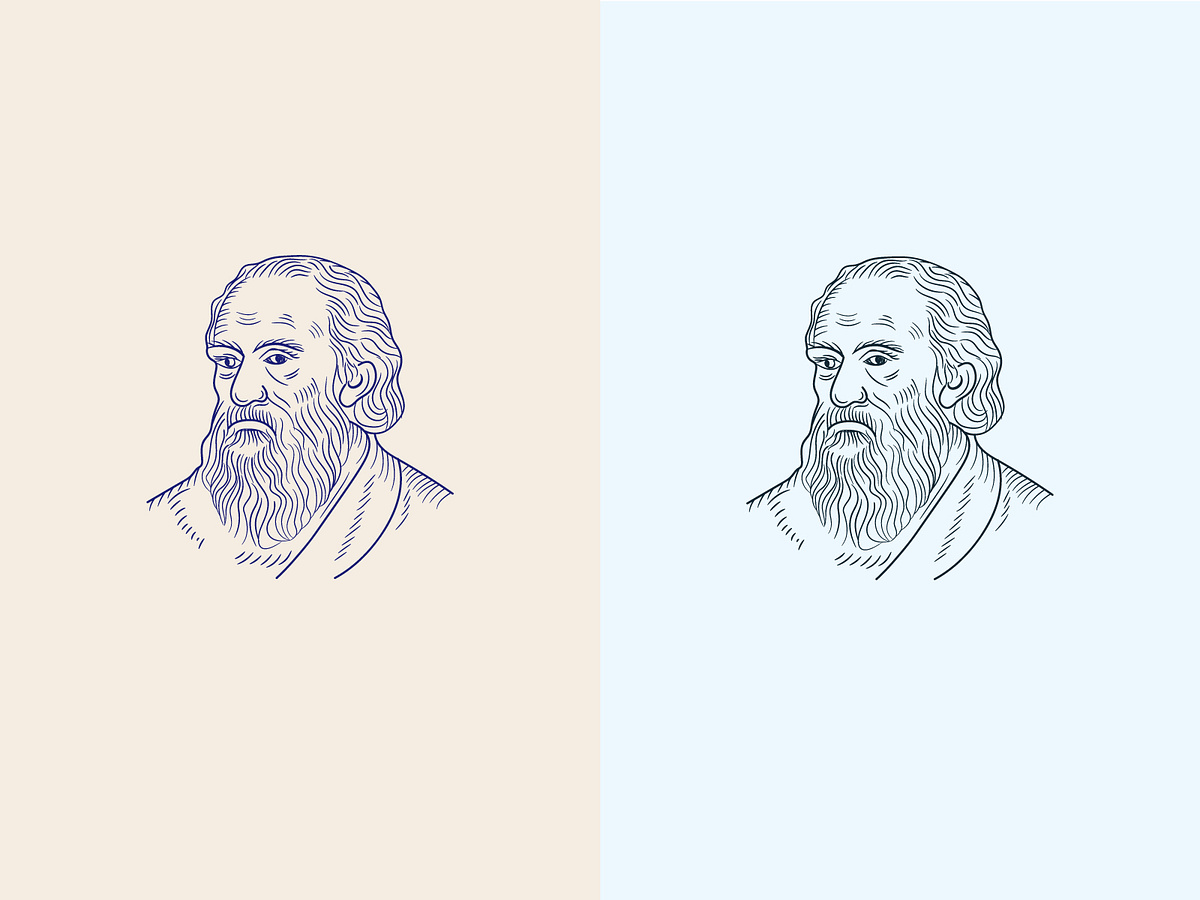 Philosopher hand drawn logo by Md Rasedul Jamal on Dribbble