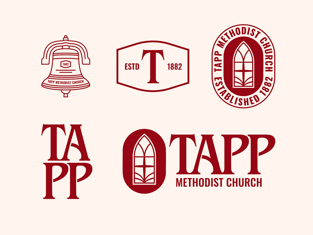 Logo Lockups for Tapp Methodist Church by Braden East on Dribbble