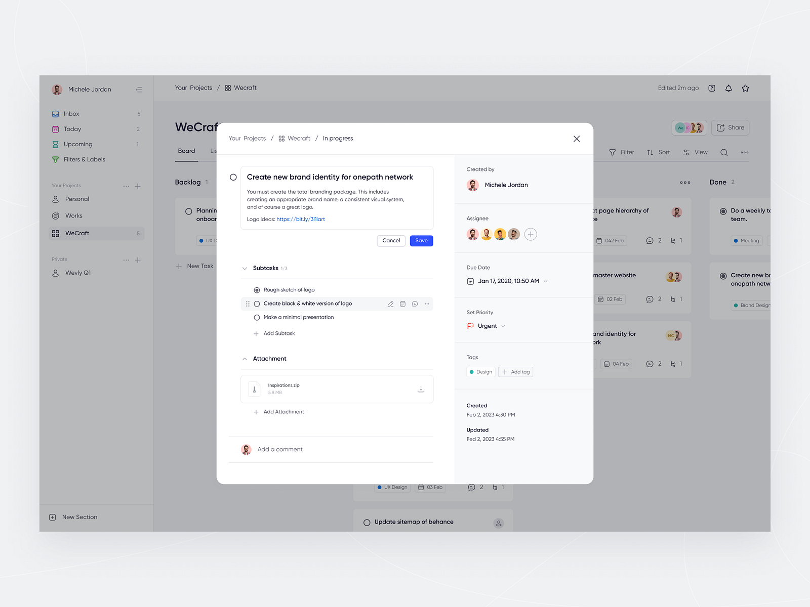 Create New Task PopUp by WeCraft on Dribbble Create New Task PopUp by WeCraft on Dribbble