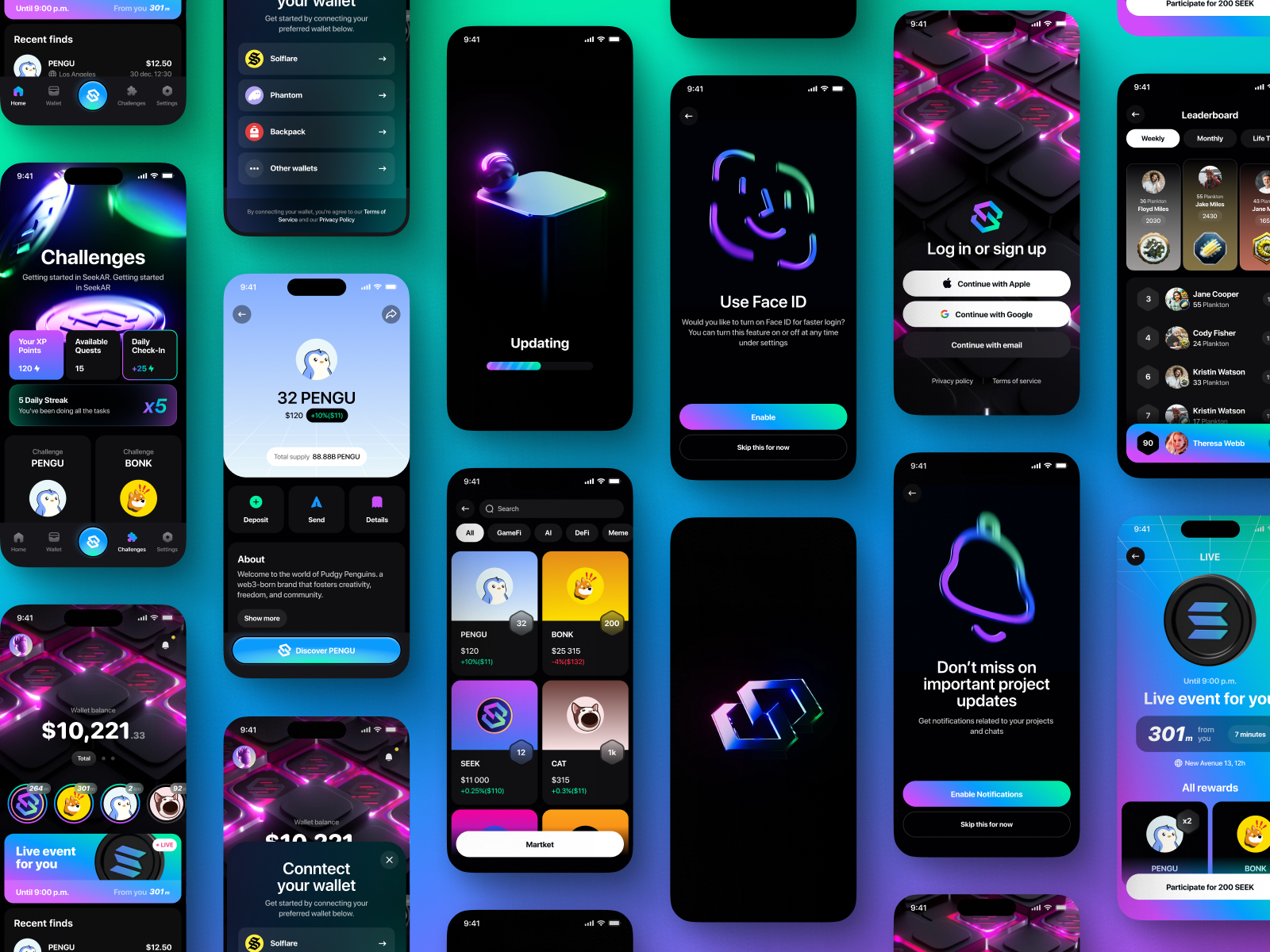 Seekprotocol mobile app design and icons by ALEX BENDER for FANCY on Dribbble