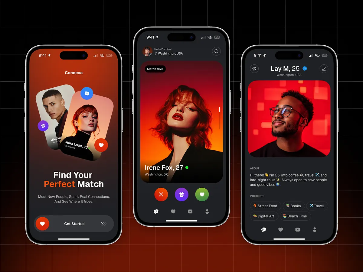 Dating App designs, themes, templates and downloadable graphic elements ...