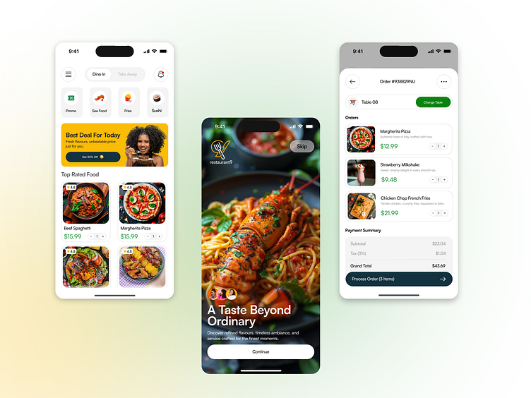 Food Ordering App UI Exploration by Seyifunmi gideon on Dribbble
