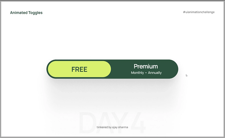 Toggle Design for Pricing Pages. by Ajay Sharma on Dribbble