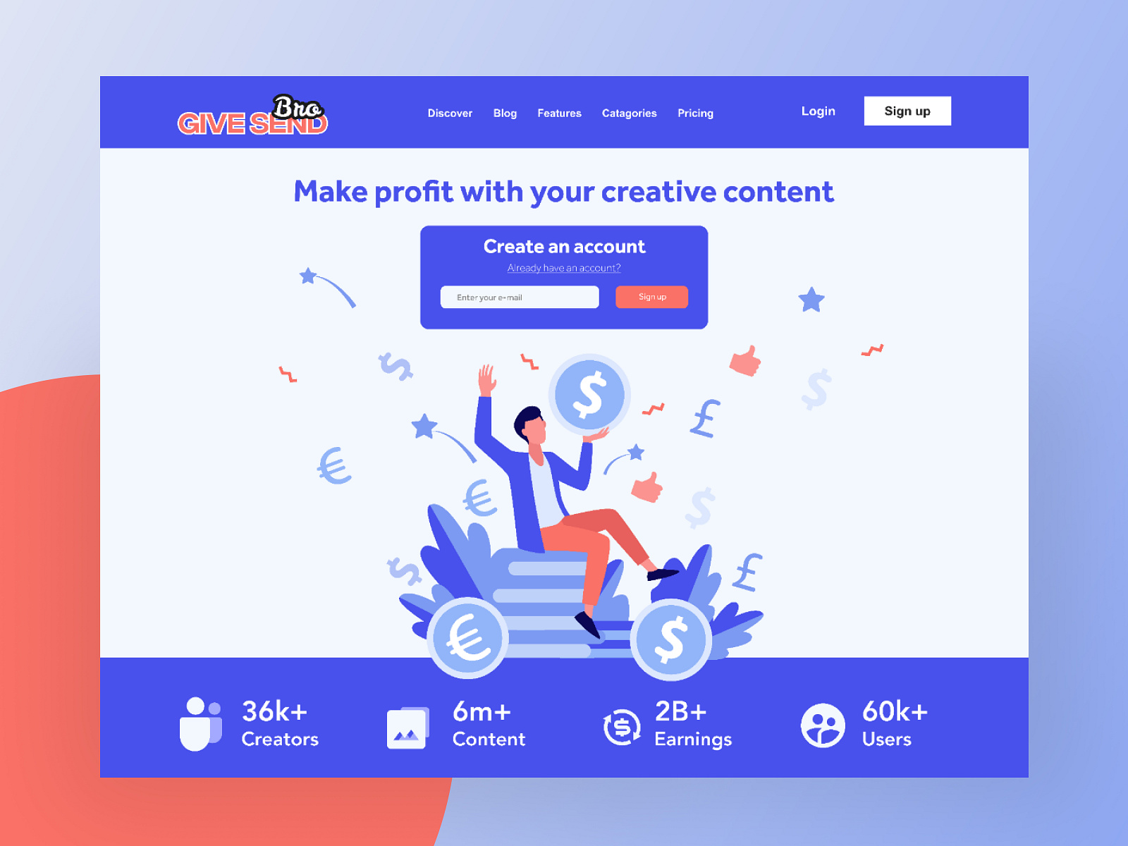 Creative web header by Md Azizul Hakim on Dribbble