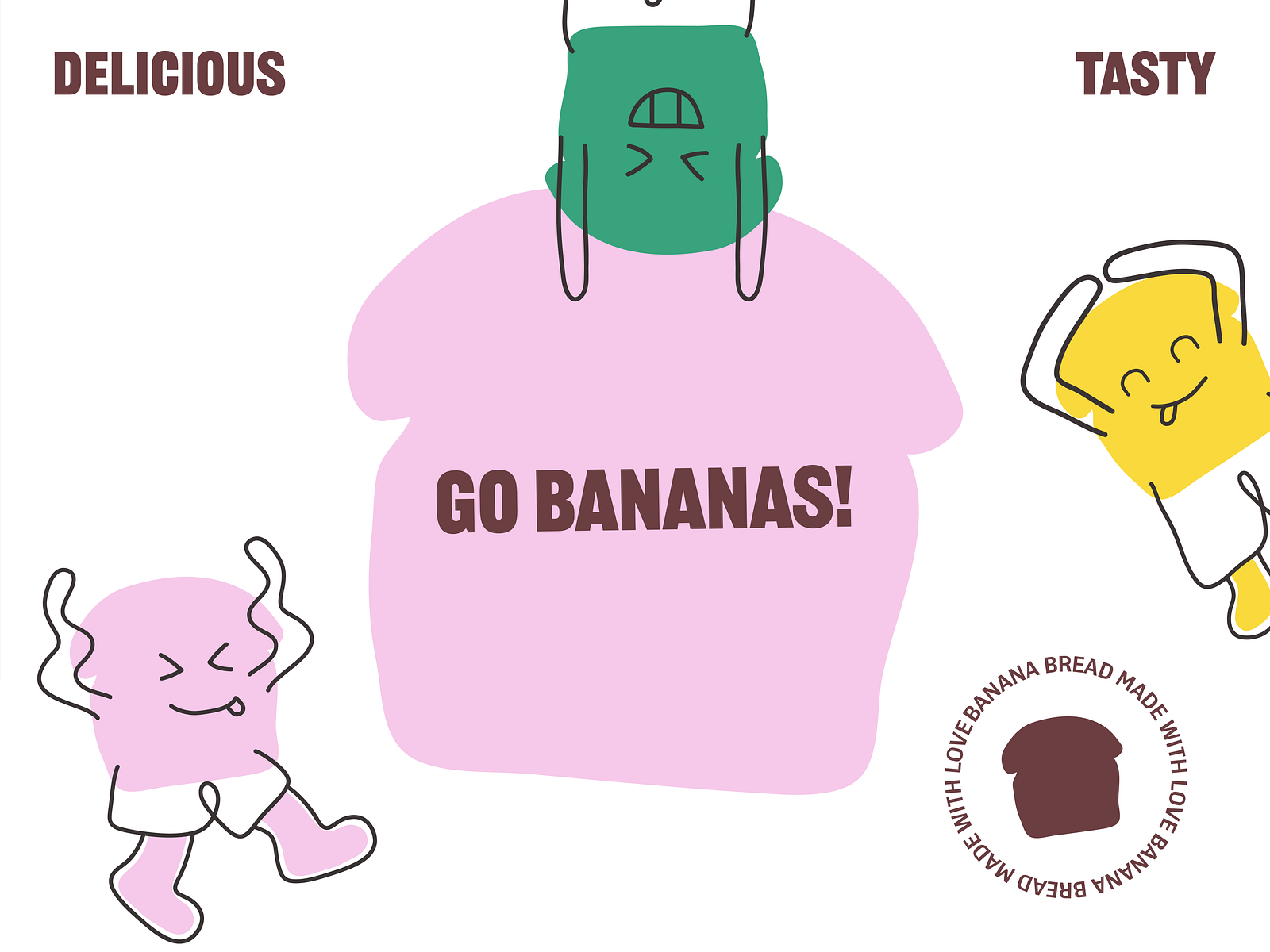 Go Bananas! Banana Bread Brand Identity by Abby on Dribbble